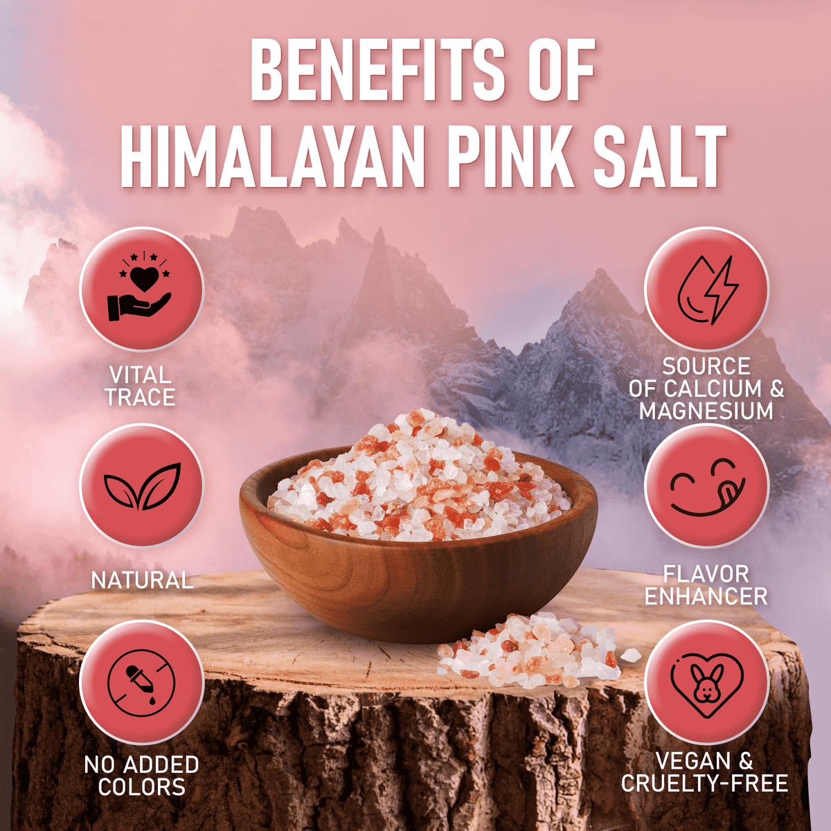 PURE NATURE Himalayan Pink Salt 2lb Coarse Grain Pouch, Natural Unproc ...